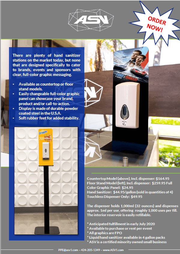 Brandable Hand Sanitizer Stations H